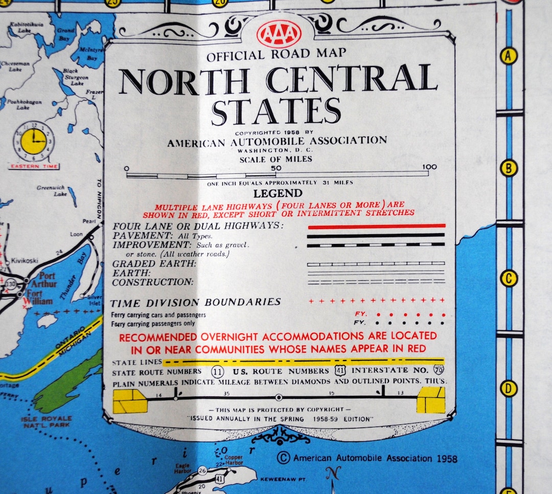 Vintage Maps US States Road Maps From the 70s and 80s 11 Maps - Etsy
