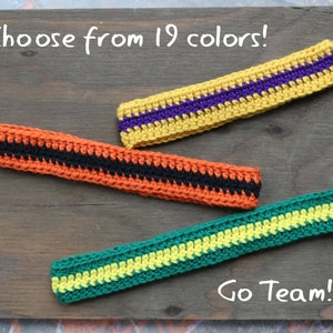 Team Colors Headband: Customizable / Sports Headband / College Football ...