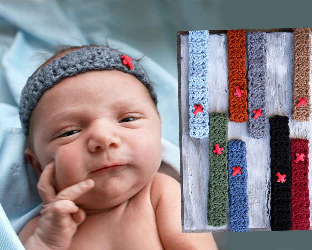 New baby Headband / Baby Boy Photo Prop / Infant Headband Boy | Etsy