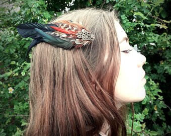 Feather hair piece | Etsy