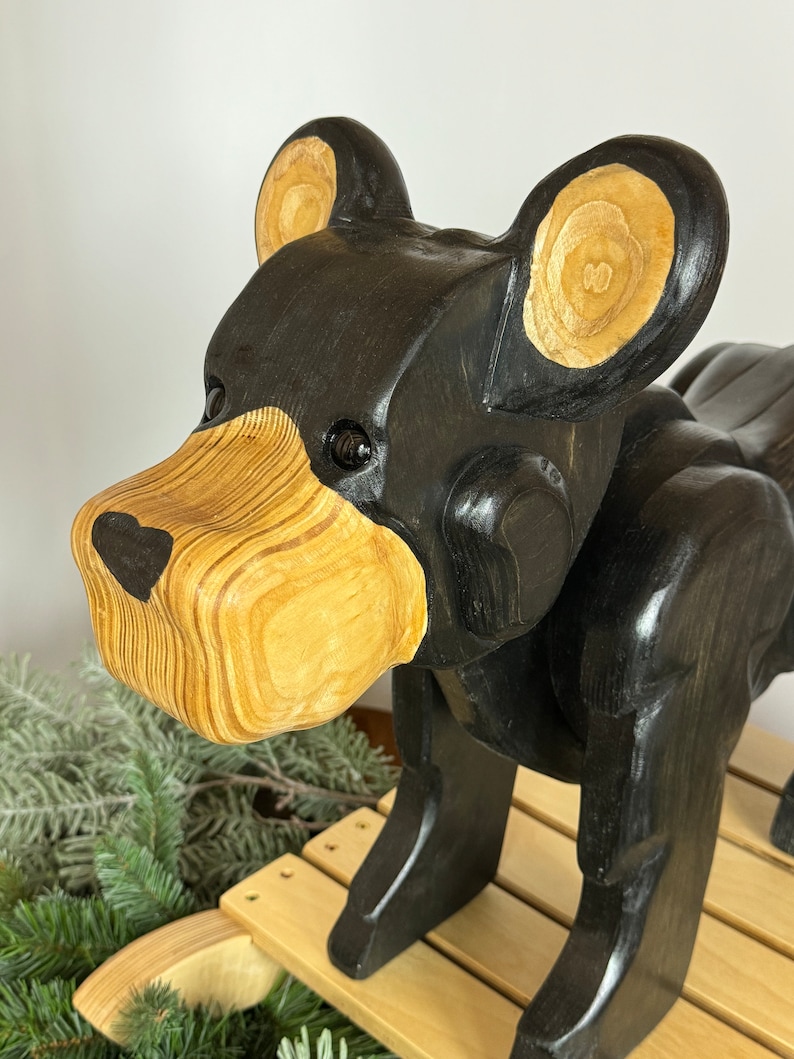 Handcrafted Wooden Rocking Bear Toy | Heirloom Ride-on for Toddlers - Etsy