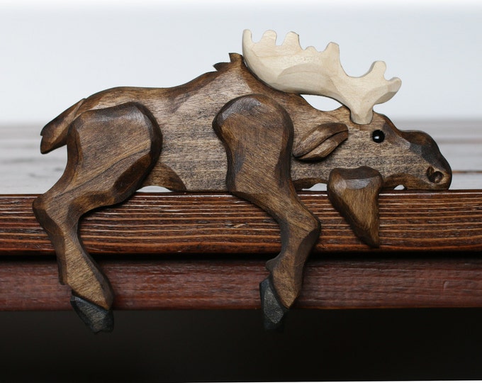Moose Shelf Sitter, Right, Small 6 Inch - Etsy