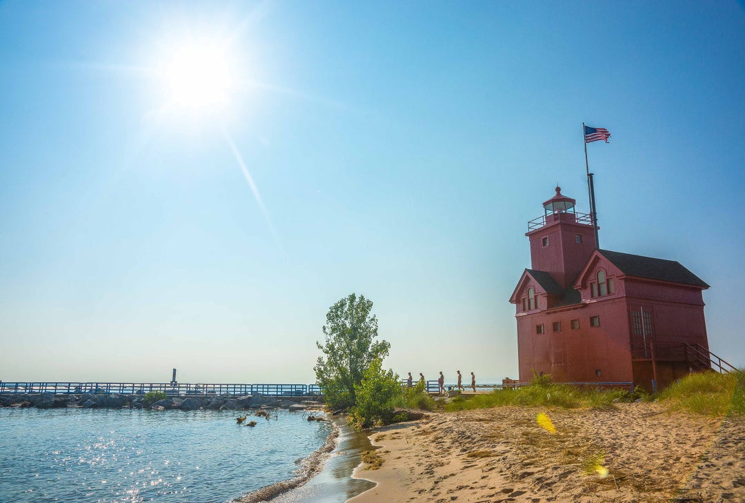 Big Red Lighthouse in Holland Michigan View #4 Photograph Print 12 X 18 ...