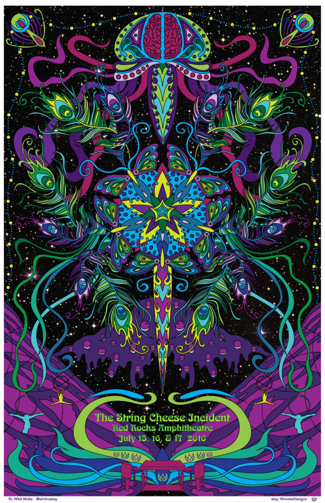 String Cheese Incident Red Rocks 2016 Poster - Etsy