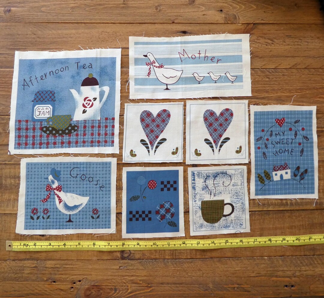 Vintage Country-style Fabric Squares, Fabric Pieces - Etsy
