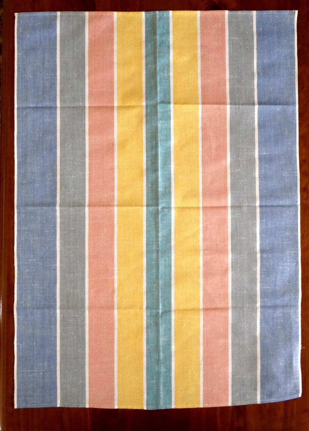 Vintage Striped Glass Cloth Tea Towel - Etsy
