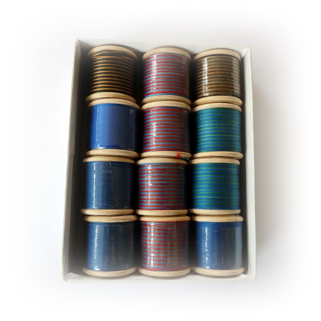 Box of Llama Brand Variegated and Plain Sewing Thread, 12 Reels - Etsy