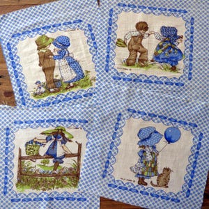 Vintage Holly Hobbie Fabric Square, Quilt Panel - Etsy