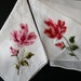 Pair of Embroidered Red Roses Cotton Handkerchiefs - Etsy