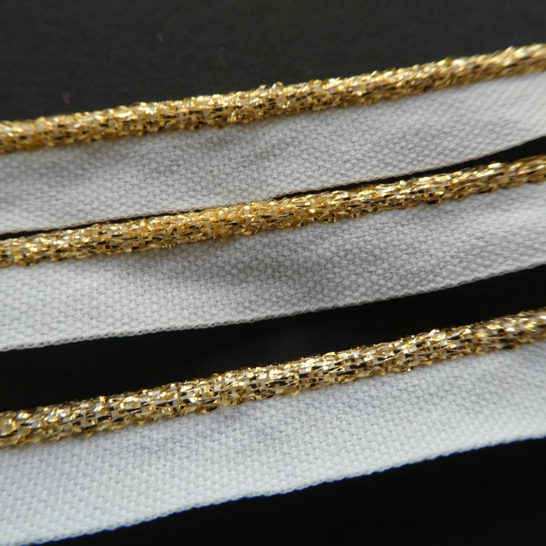 Gold Metallic Piping, Decorative Edging, Upholstery Edging, Gold Cord ...