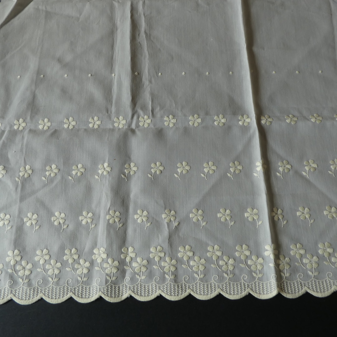 Vintage Lemon Broderie Anglaise Cotton Fabric, 60 X 68 Cms - Etsy
