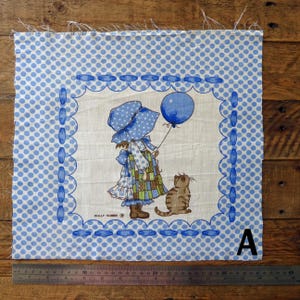 Vintage Holly Hobbie Fabric Square, Quilt Panel - Etsy