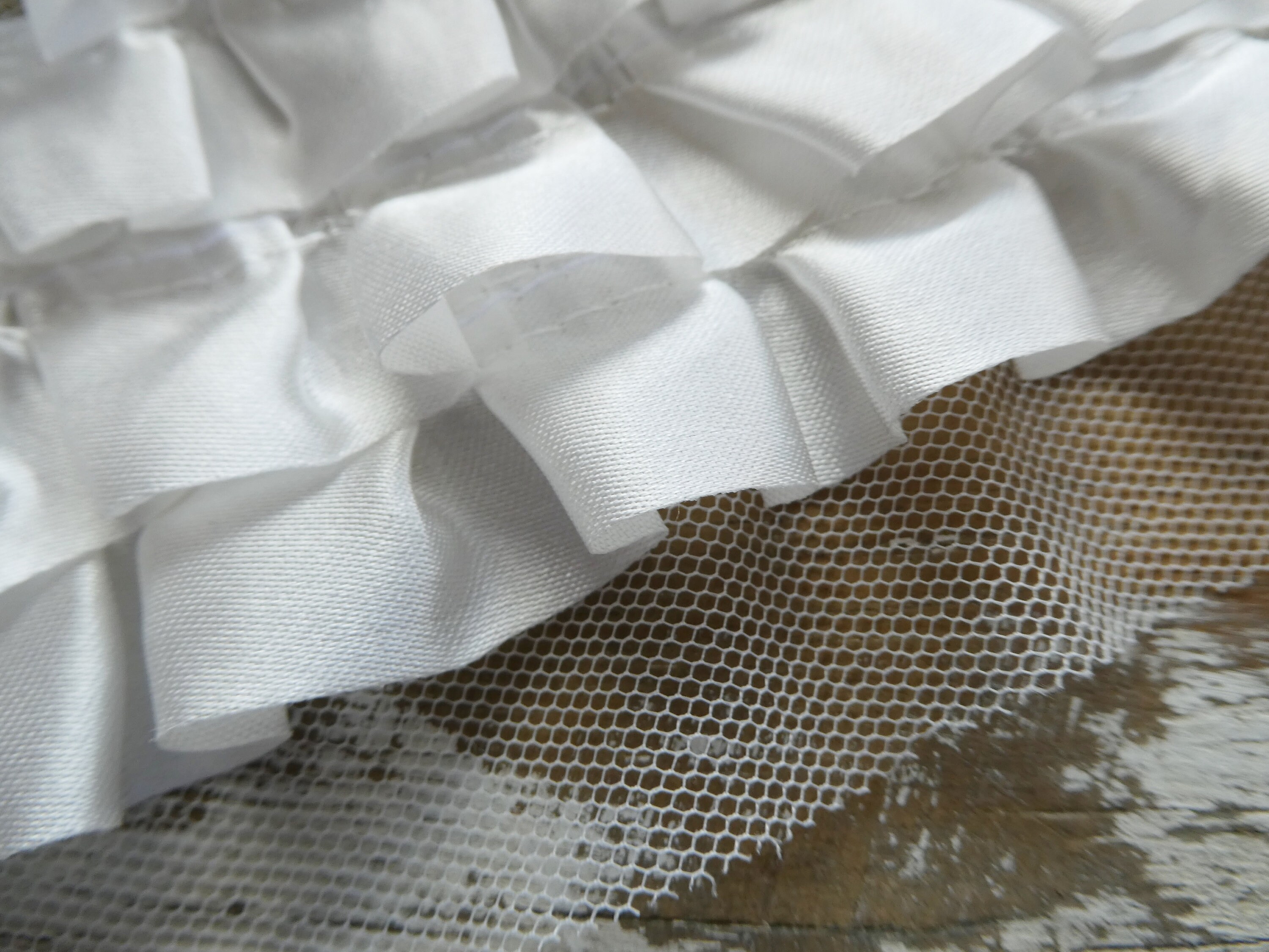 Ruffled White Satin Trim 21.5 Cms Wide by Half Metre - Etsy Australia