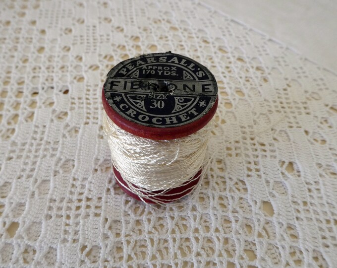 Vintage Pearsall's Fibrone Crochet Cream Thread Wooden Spool - Etsy