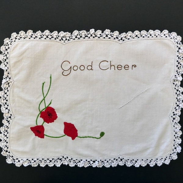 Vintage Embroidered Tray - Etsy