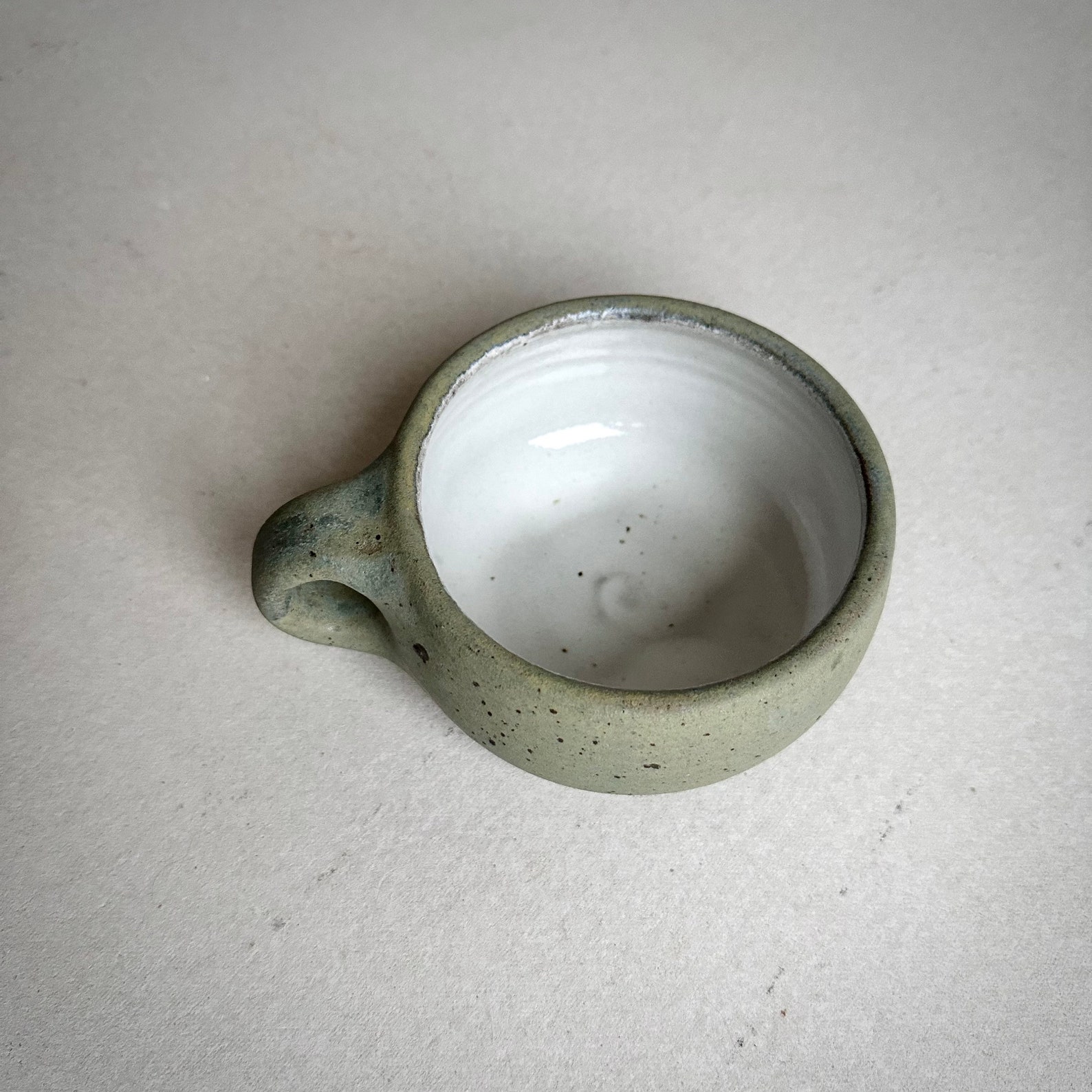 MADE TO ORDER Round Mug Aged Green 11-12oz, Ceramic, Pottery, Handmade ...