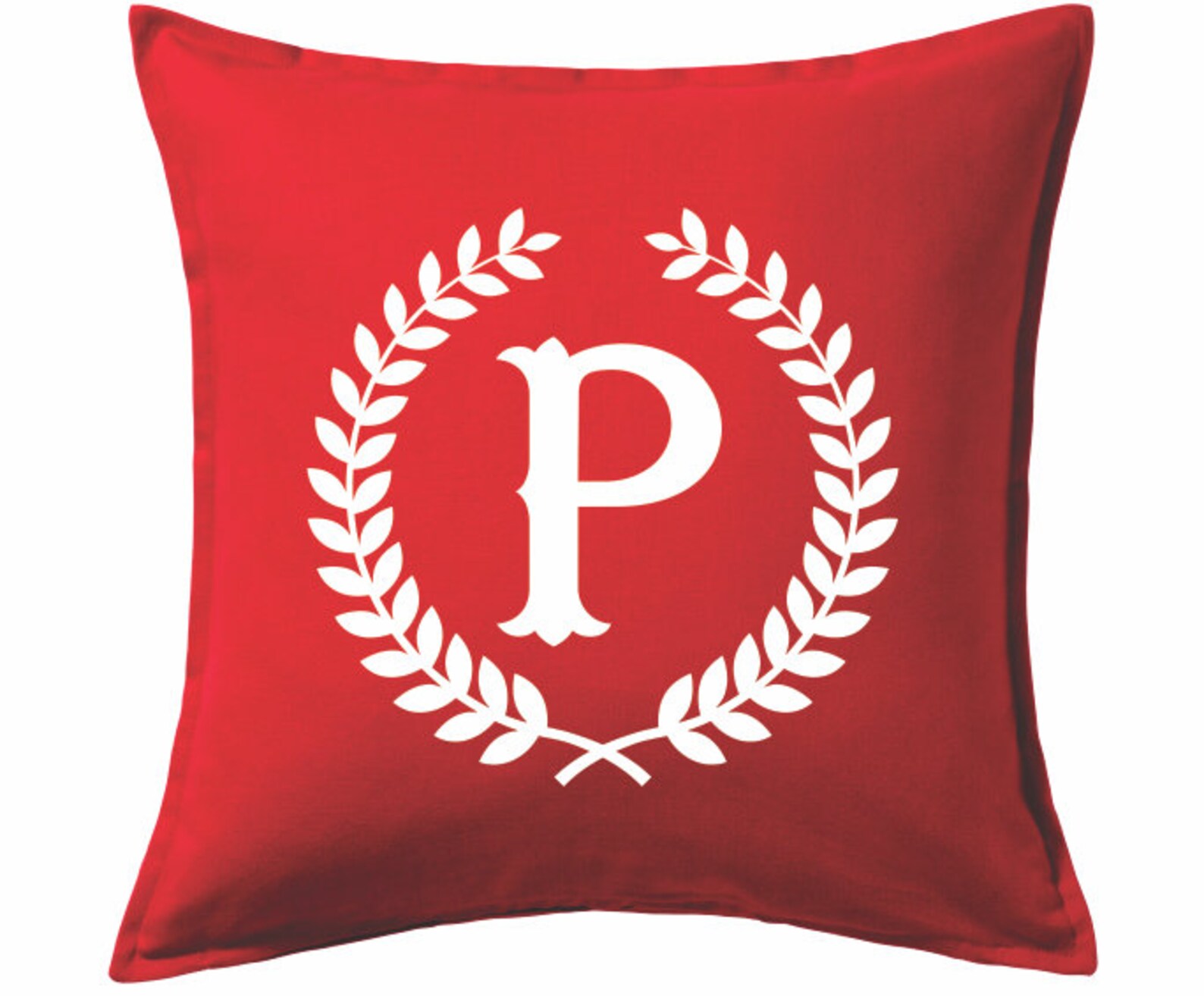 Laurel With Letter P SVG Cricut Initial Pillow P Laser Cutting and ...