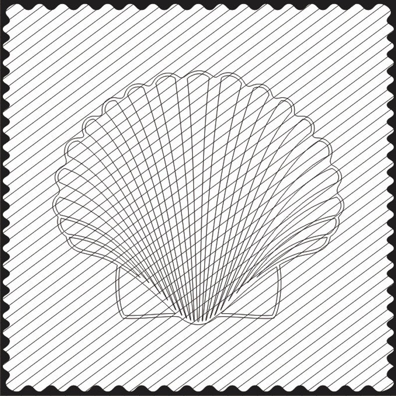 Seashell Design Template Clipart Vinyl Cutting and Engraving - Etsy