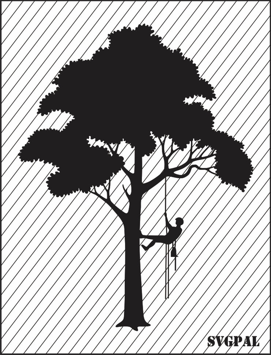 Tree Services SVG File for Cricut. Tree Dxf Vinyl Cutting File - Etsy ...