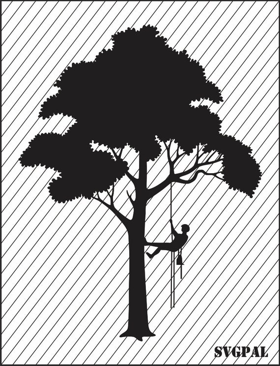 Tree Arborist Dxf For Laser Cutting Tree Triming Png Laser Engraving 
