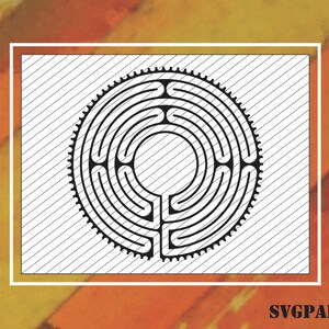 SVG Labyrinth Clipart for Cricut Labyrinth Design Cameo - Etsy Israel