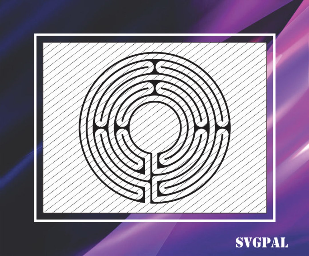Labyrinth SVG Clipart for Cricut Labyrinth Design Cameo Cutting ...