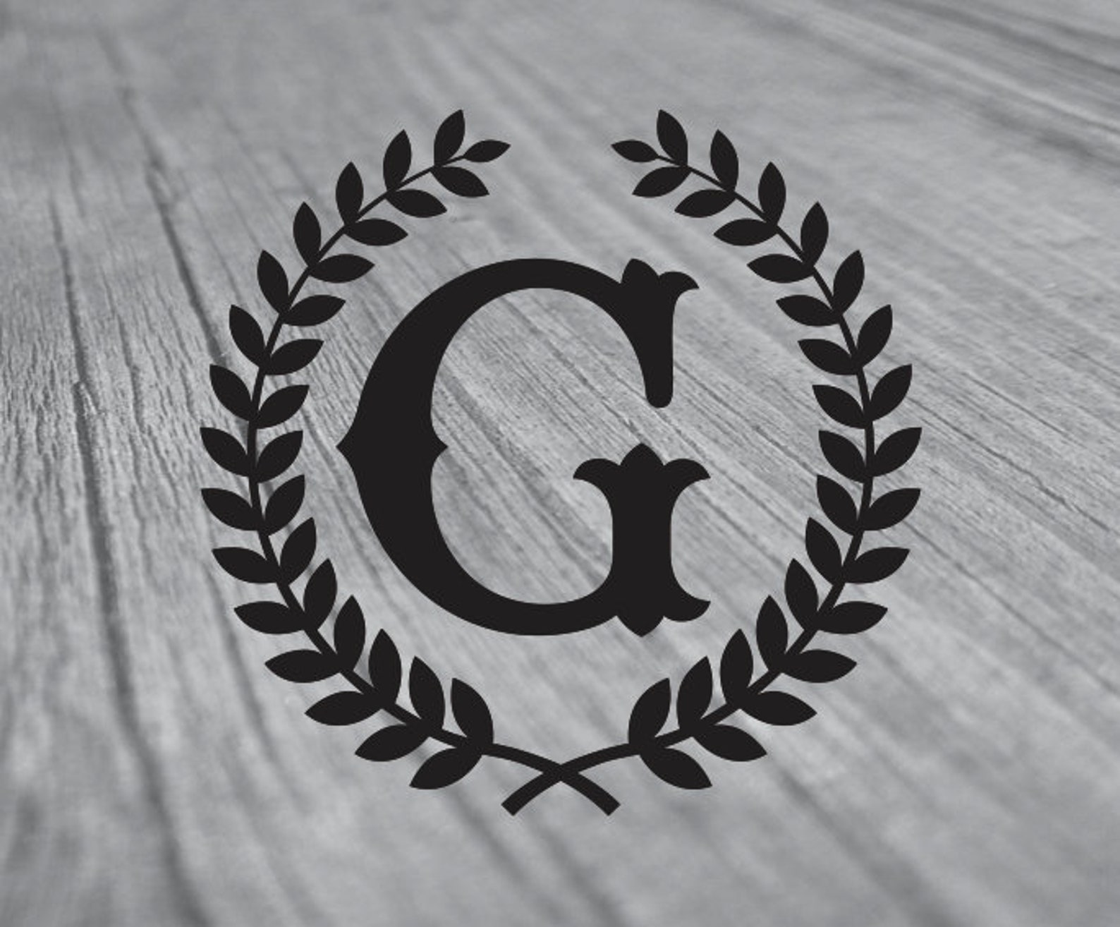 SVG Letter G With Laurel Wreath Cricut SVG Design Clipart Monogram G ...