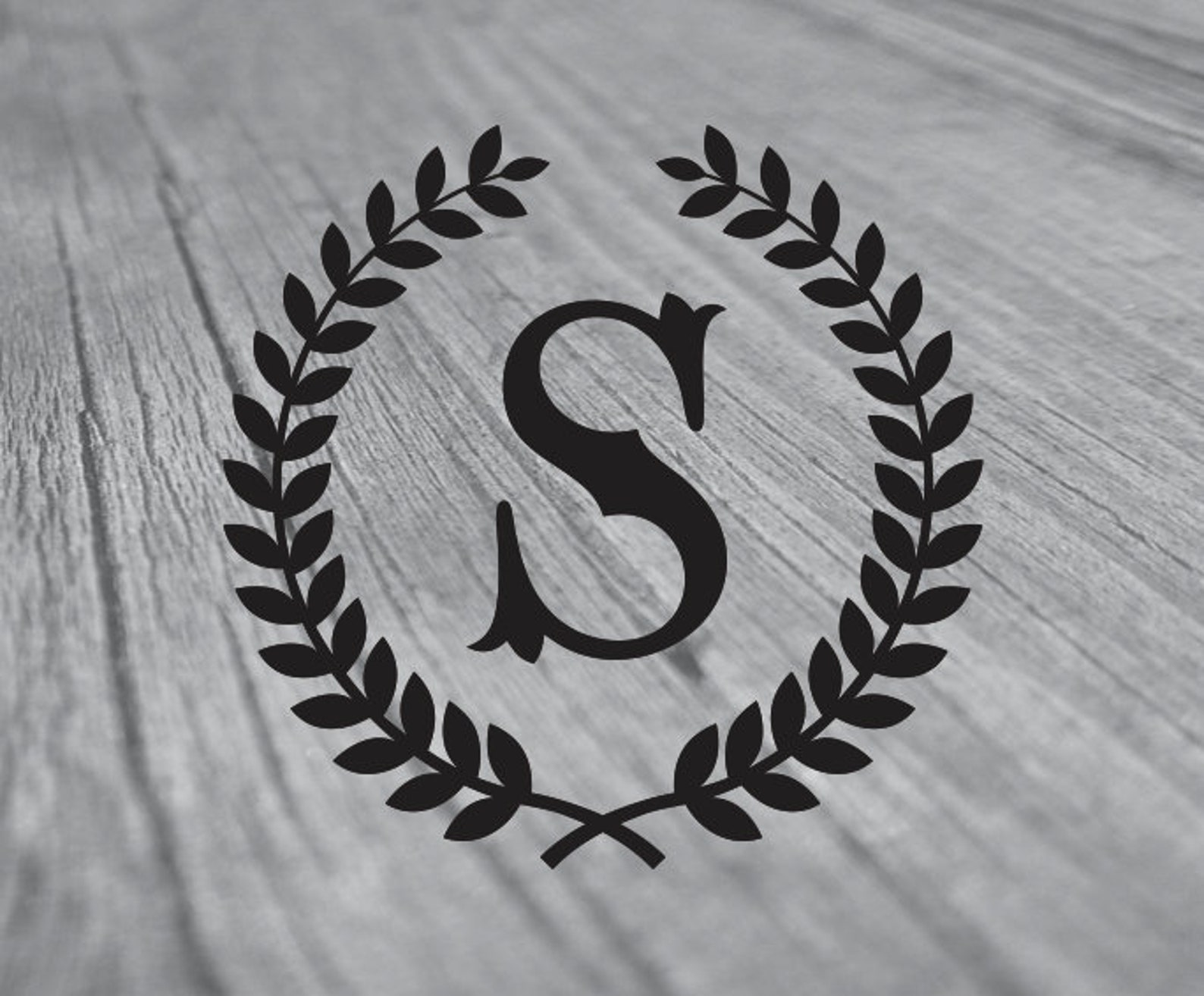 Letter S With Laurel Wreath SVG Clipart Initial Svg Cricut Elegant Logo ...