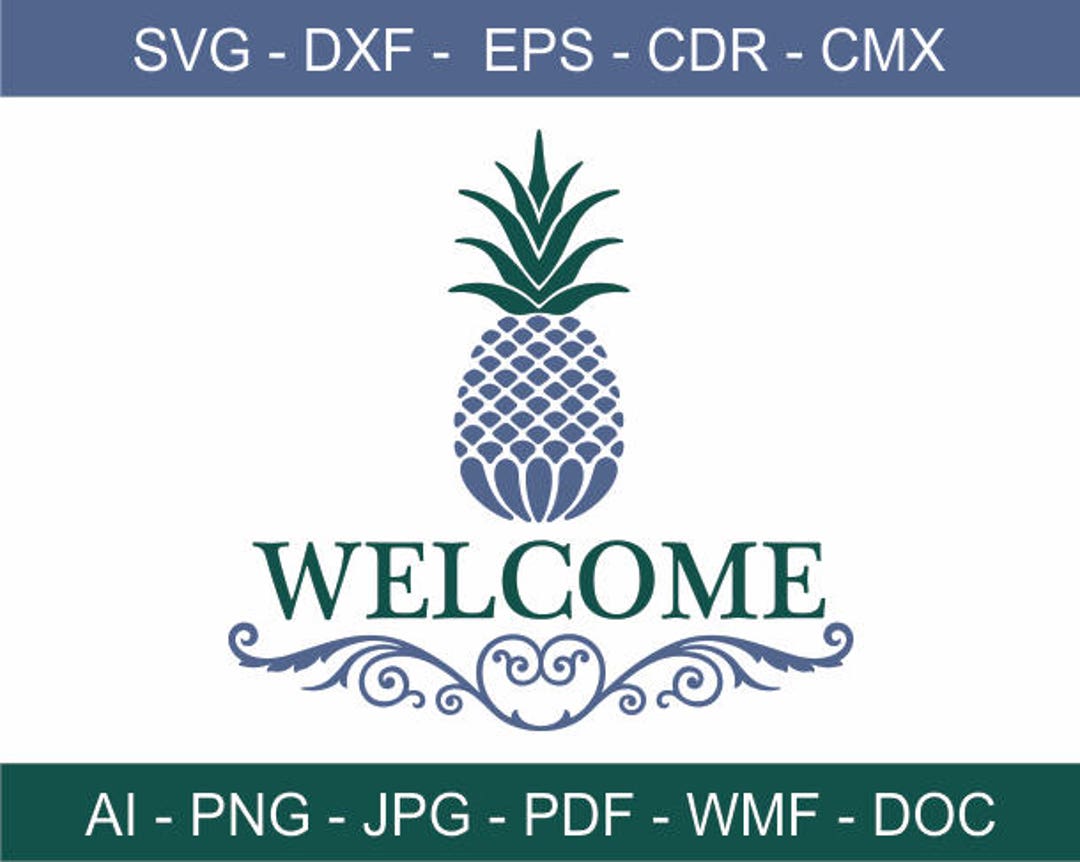 Welcome Pineapple Clipart Black And White Hen