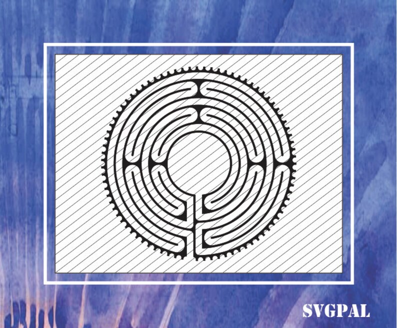 SVG Labyrinth Clipart for Cricut Labyrinth Design Cameo - Etsy