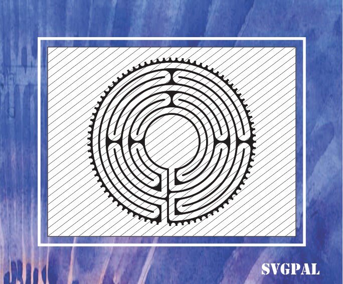 SVG Labyrinth Clipart for Cricut Labyrinth Design Cameo - Etsy
