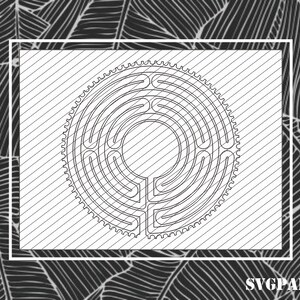 SVG Labyrinth Clipart for Cricut Labyrinth Design Cameo Cutting ...