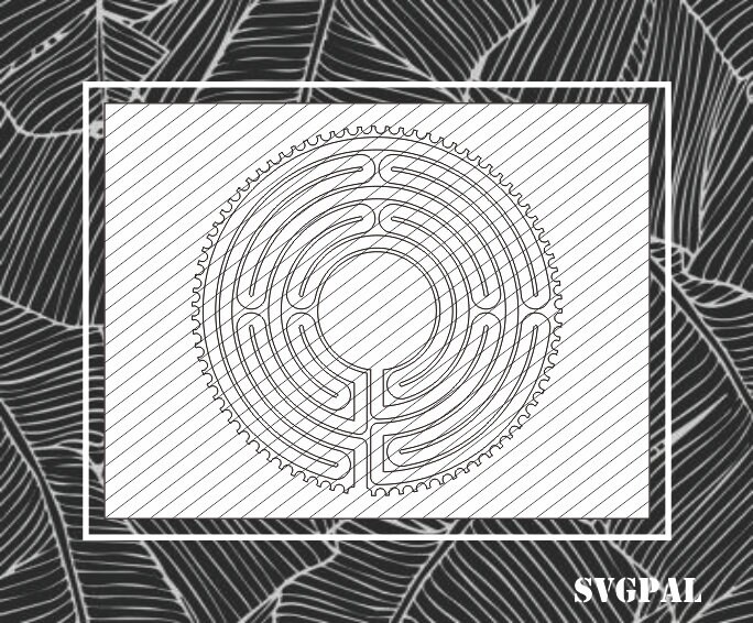 SVG Labyrinth Clipart for Cricut Labyrinth Design Cameo - Etsy