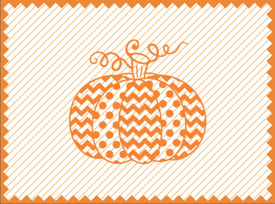 Chevron and Polka Dot Pumpkin SVG Clipart Thanksgiving Vector Cricut ...