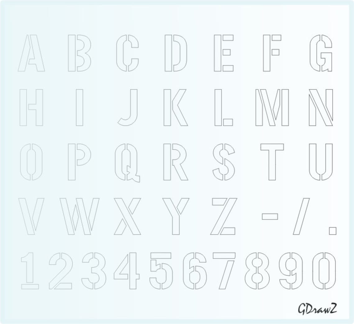 Number Stencils SVG Cricut Cutting FRAGILE Stencile file | Etsy