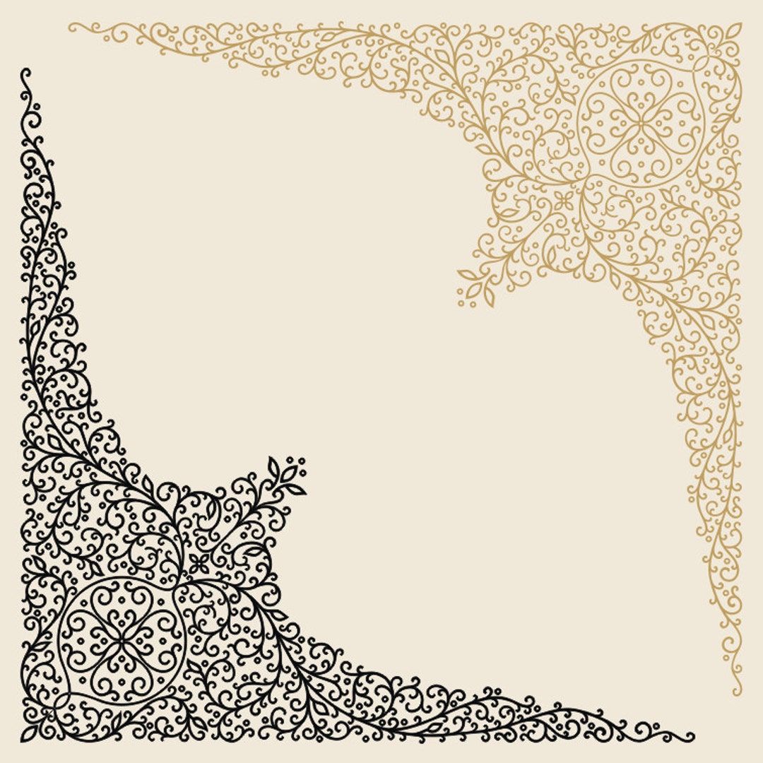 Filigran Ornament - Printable Clipart -SVG CUTTING FILE - Vinyl Crafts ...