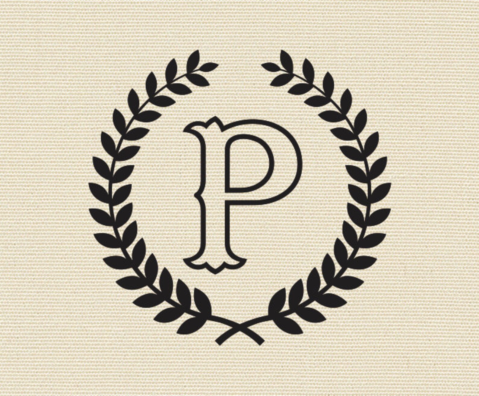 Letter P With Laurel Wreath Cricut SVG Design Clipart Monogram - Etsy ...