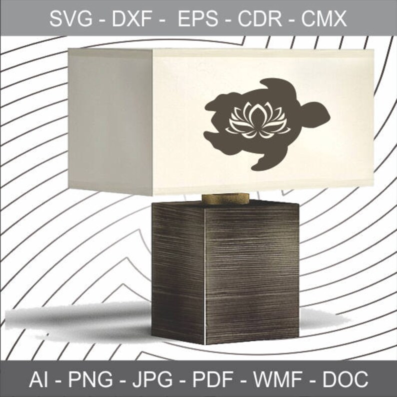 Friendly Turtle Design With Lotus Flower Turtle SVG File - Etsy