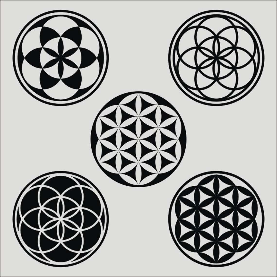 Seed of Life SVG Printable Clipart Iron on Transfer Cutting Laser ...