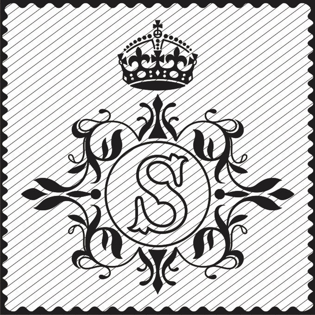 Monogram With Letter S, Printable Clipart, Vinyl Cutting File, Laser ...