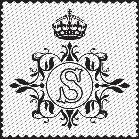 Monogram With Letter S Printable Clipart Vinyl Cutting File | Etsy