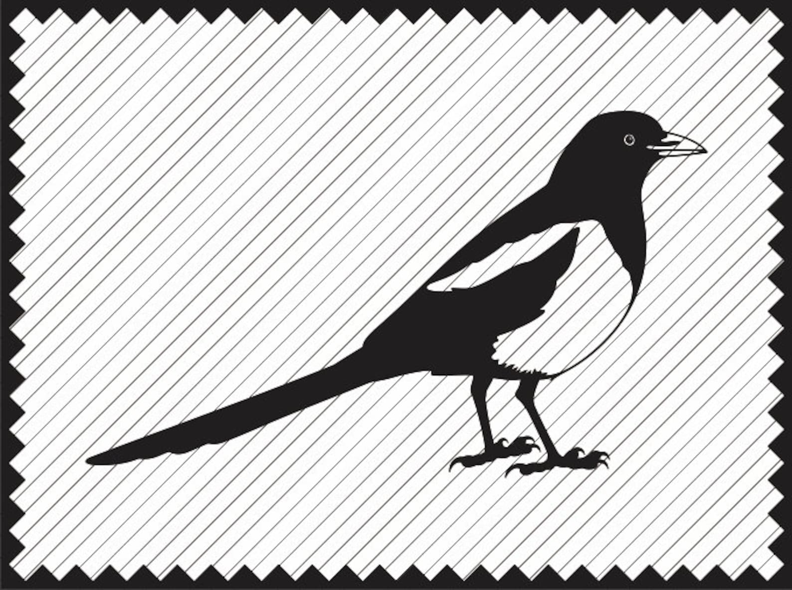 Magpie SVG File Magpie Clipart Magpie Drawing Laser - Etsy