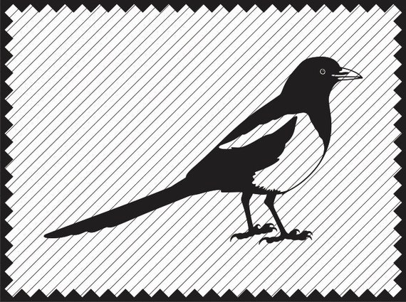 Magpie SVG File Magpie Clipart Magpie Drawing Laser | Etsy