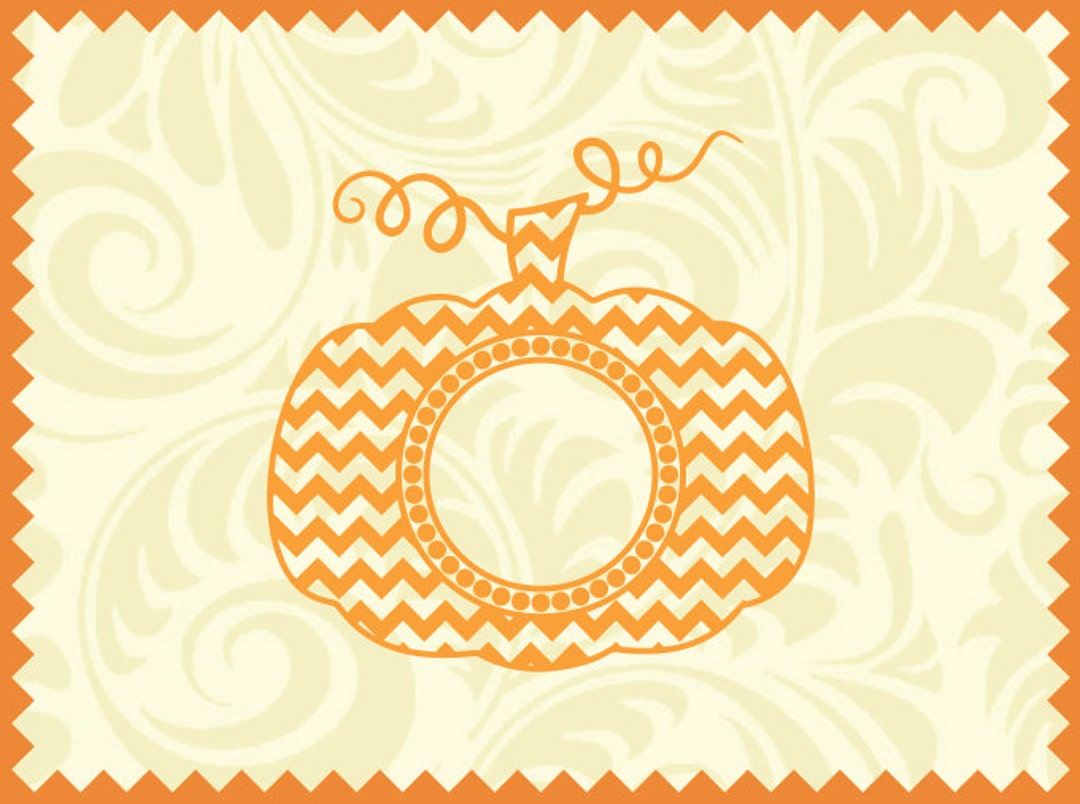 Chevron Pumpkin for Monogram Clipart, Pumpkin Monogram Svg, Pumpkin ...