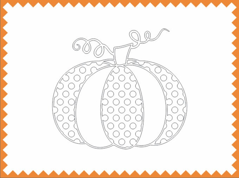Polka Dot Pumpkin Design Clipart Polka Dot Pumpkin SVG File | Etsy