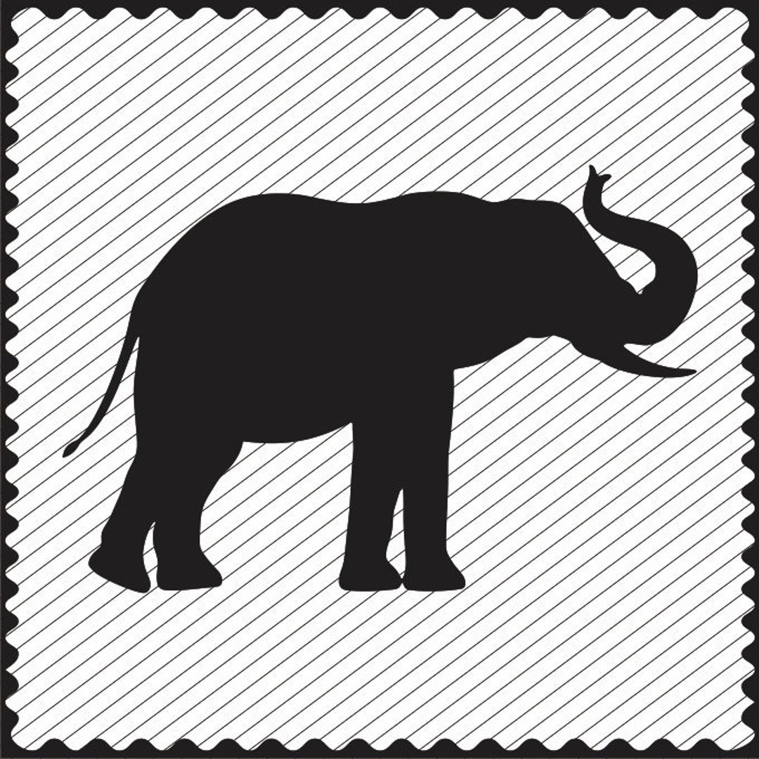 SVG Elephant Drawing Clipart Printable Cricut Cutting Laser Engraving ...