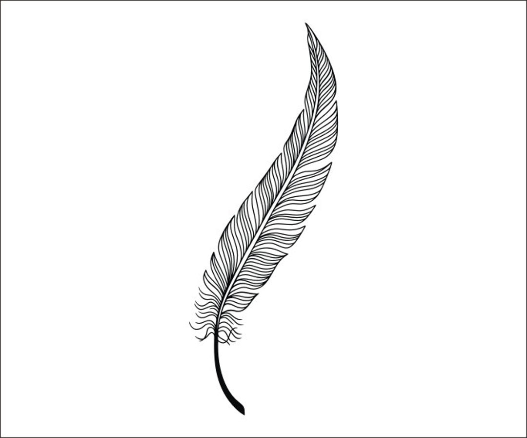 Decorative Feather SVG Digital Instant Download Feather Vector Cricut ...