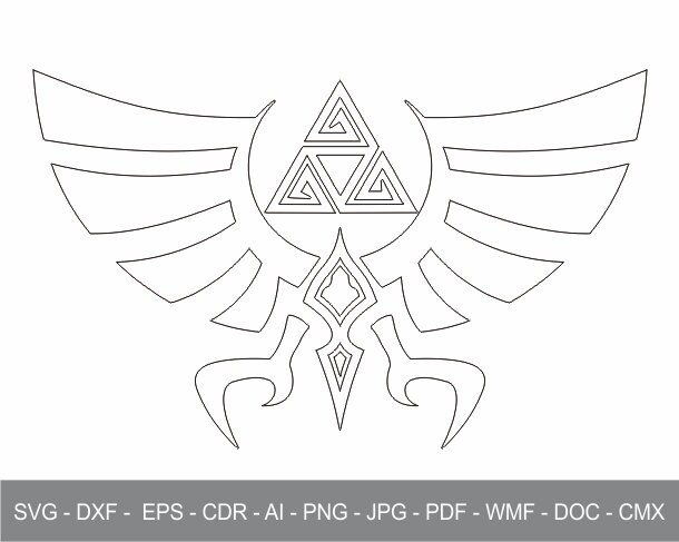 Zelda Triforce of Hyrule - Iron on Transfer - Cricut File - Laser ...