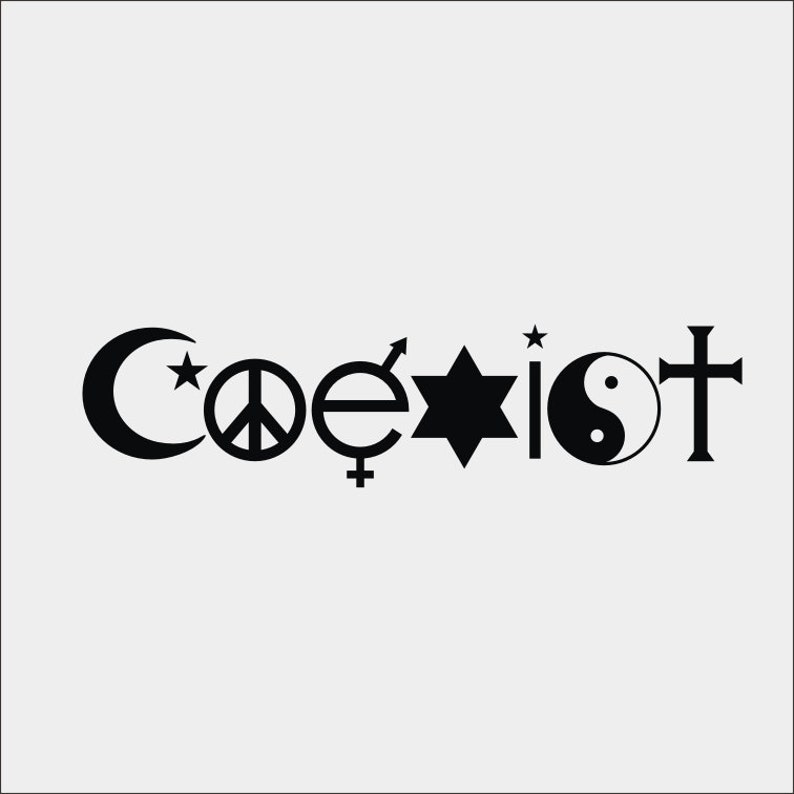 Coexist SVG Cricut SVG Peace and Love Art Clipart Coexist - Etsy
