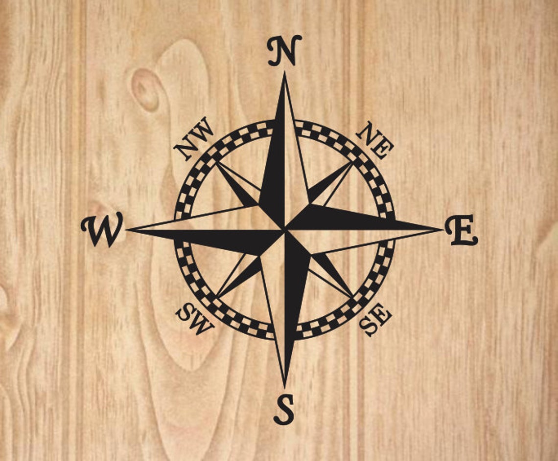 Compass Rose DXF Laser CNC Plasma Cutting Compass Rose png | Etsy